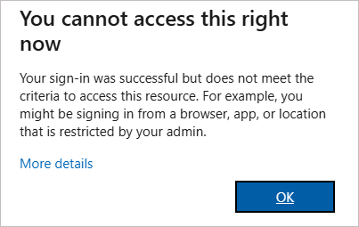 Error: [You cannot access this right now] – Exclaimer Knowledge Base